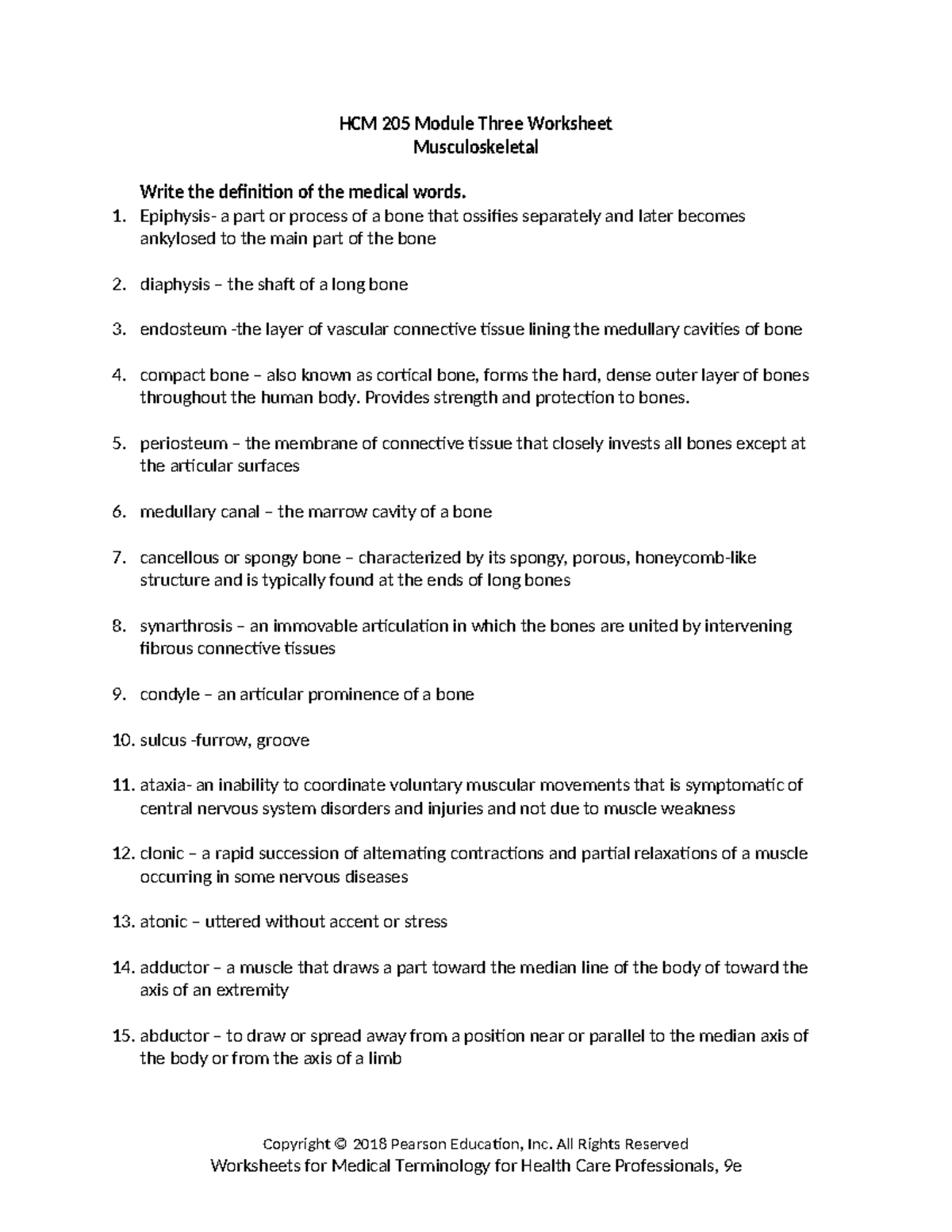 HCM 205 Module Three Worksheet - HCM 205 Module Three Worksheet ...