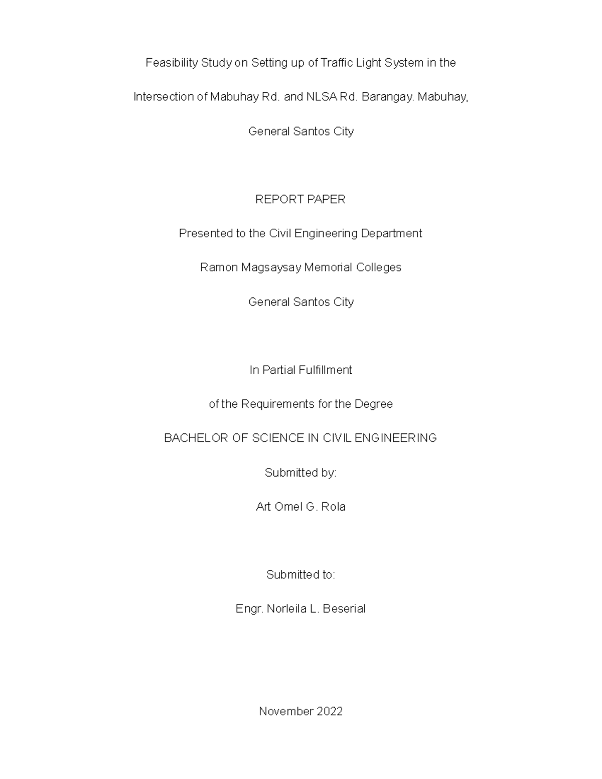 Updated Report-Paper-HRE art print highway - Feasibility Study on ...