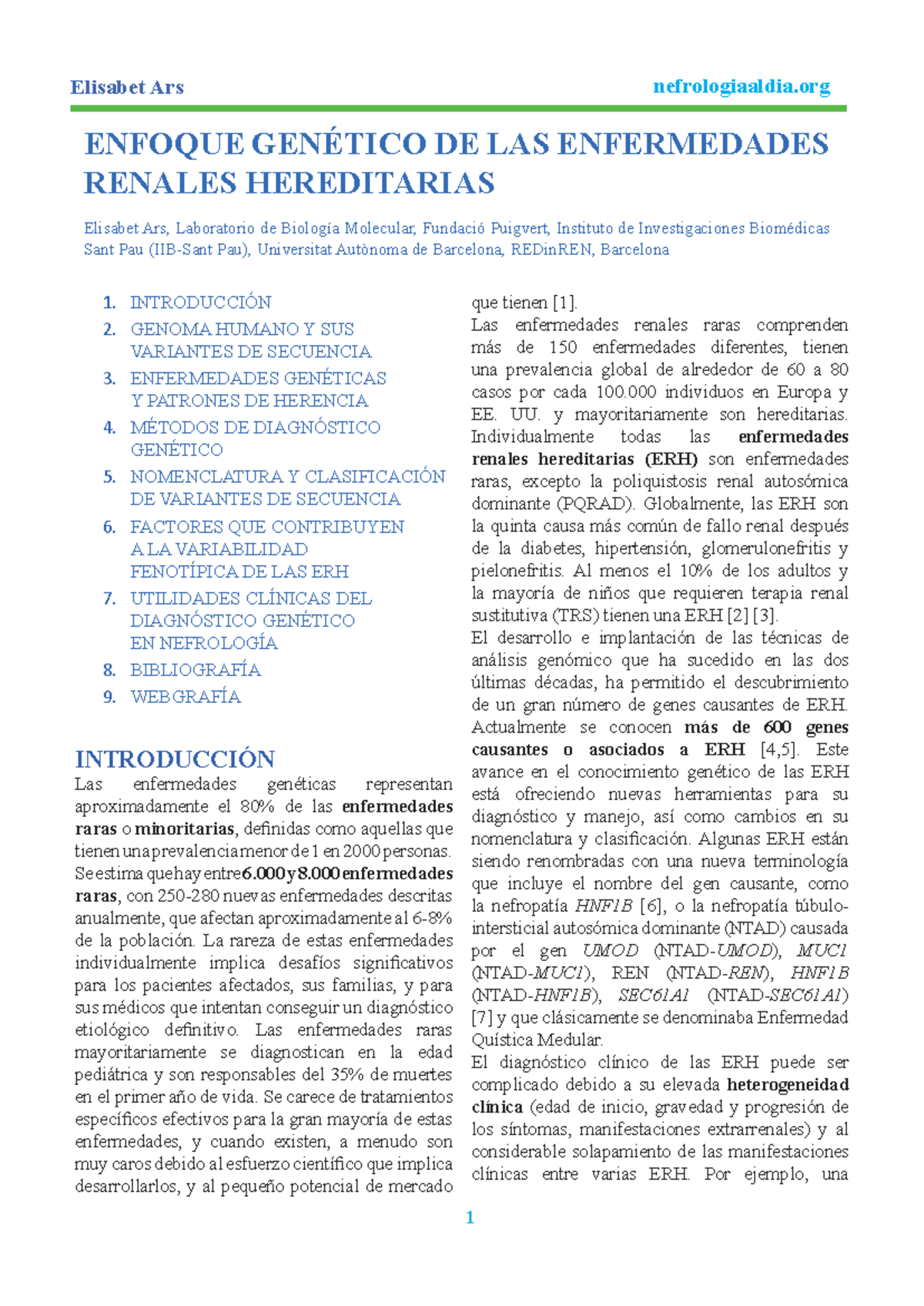Tecnicas DE Genetica Molecular PARA EL Diagnostico DE Enfermedades GENÉ Ticas - 1. INTRODUCCIÓN ...