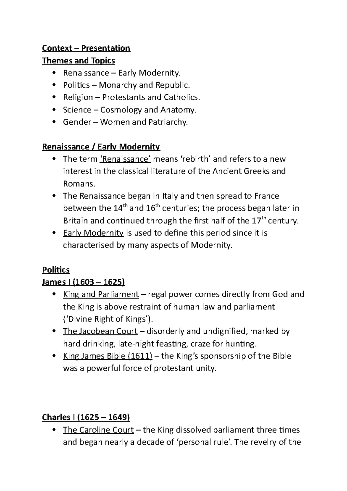 17th Century Poetry Notes Context - Context – Presentaion Themes and ...