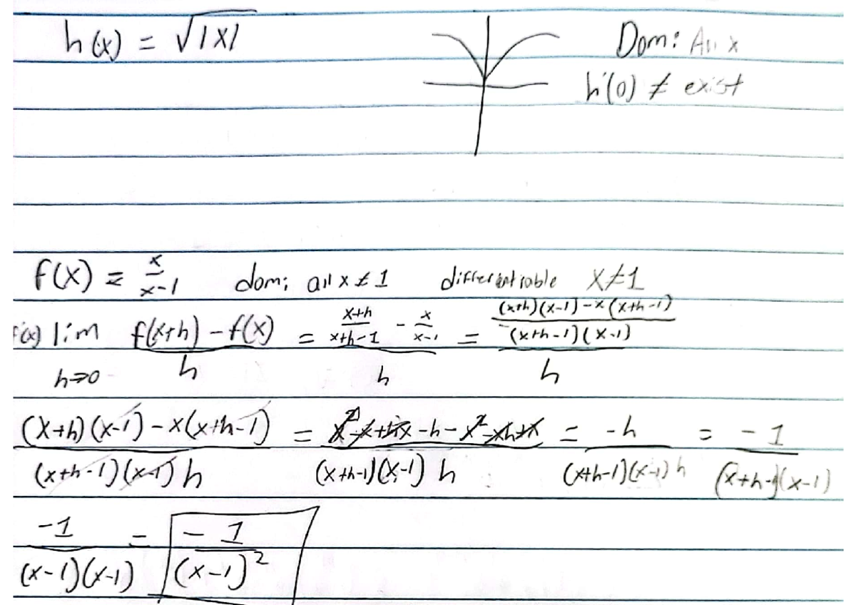Calc 1 Differentitation - MTH 1001 - Studocu