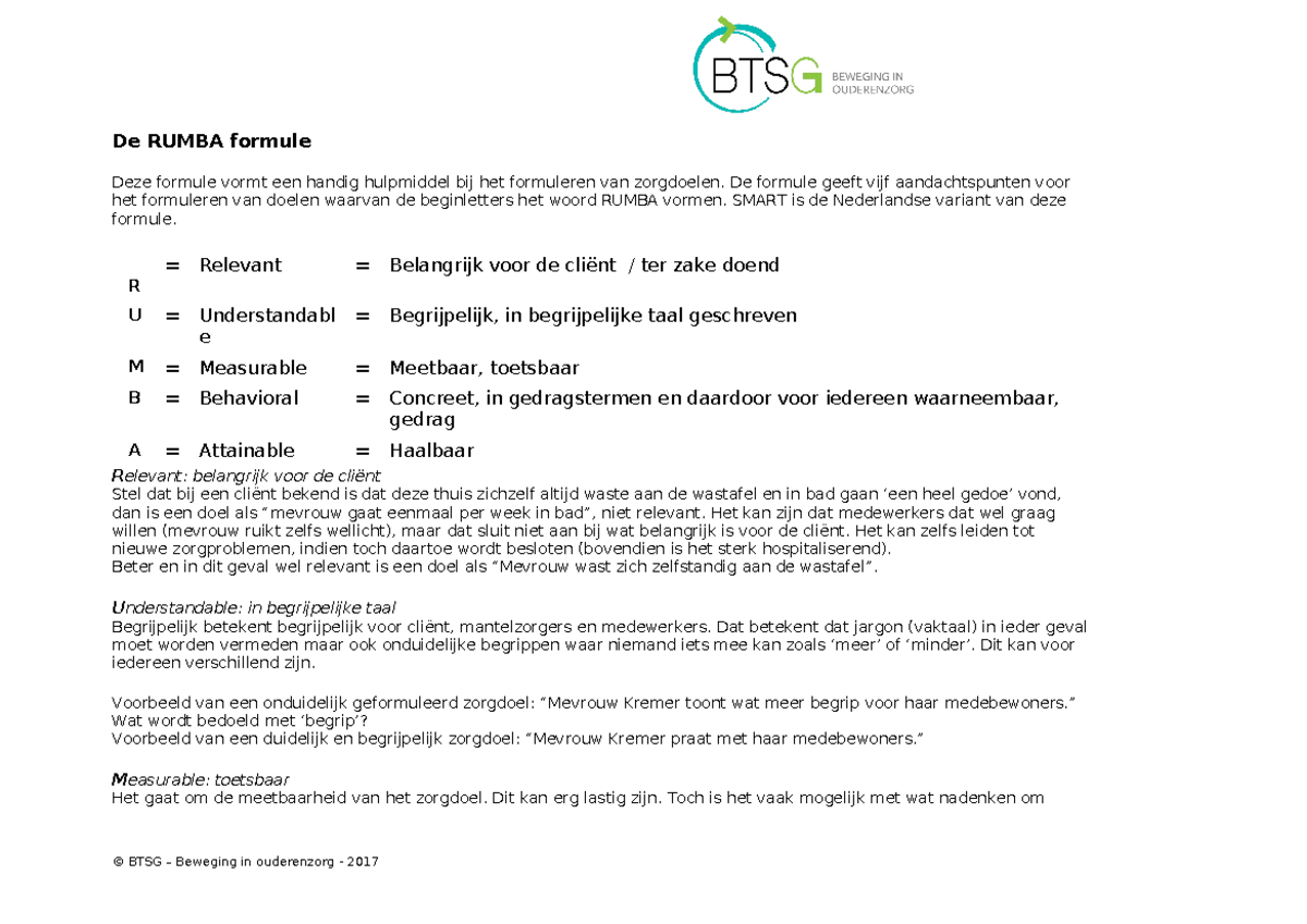 De- Rumba-formule - Kwaliteit in verloskundige zorg - De RUMBA formule ...