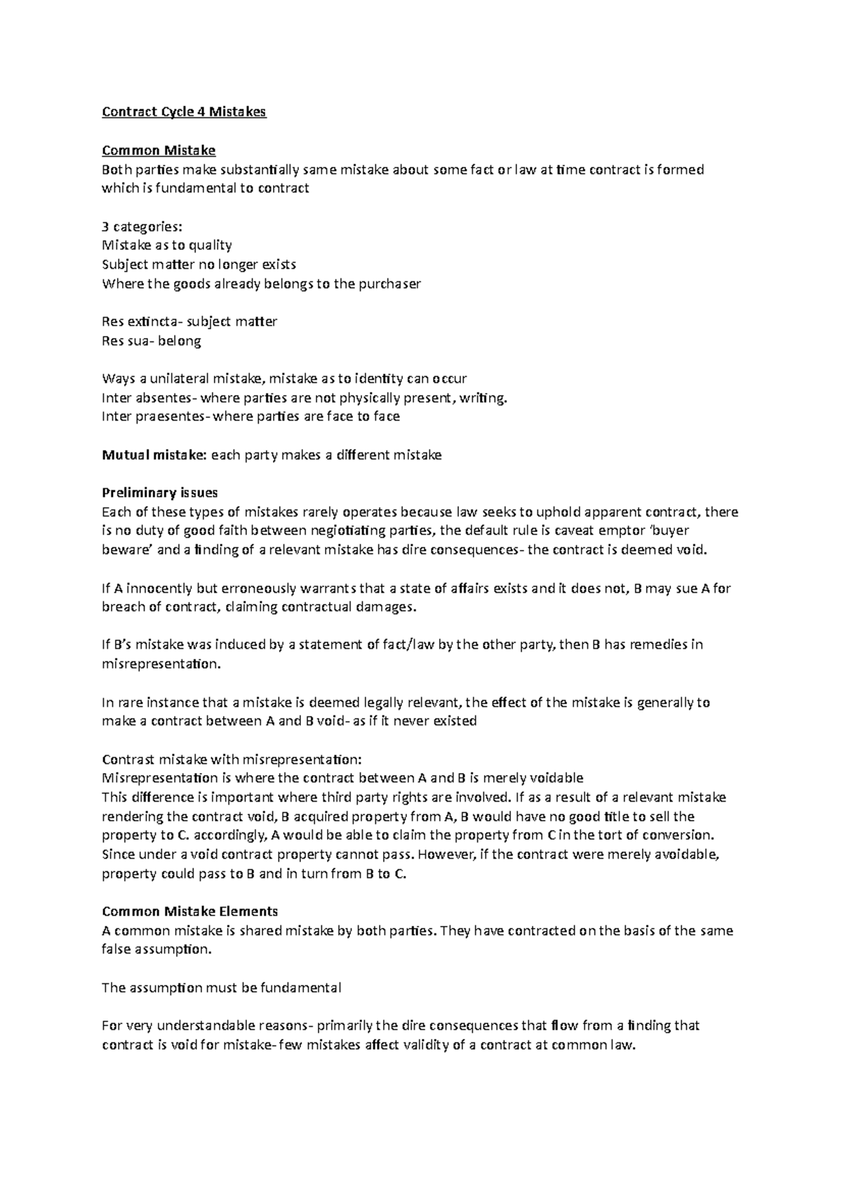 Contract Cycle 4 Mistakes - Contract Cycle 4 Mistakes Common Mistake ...