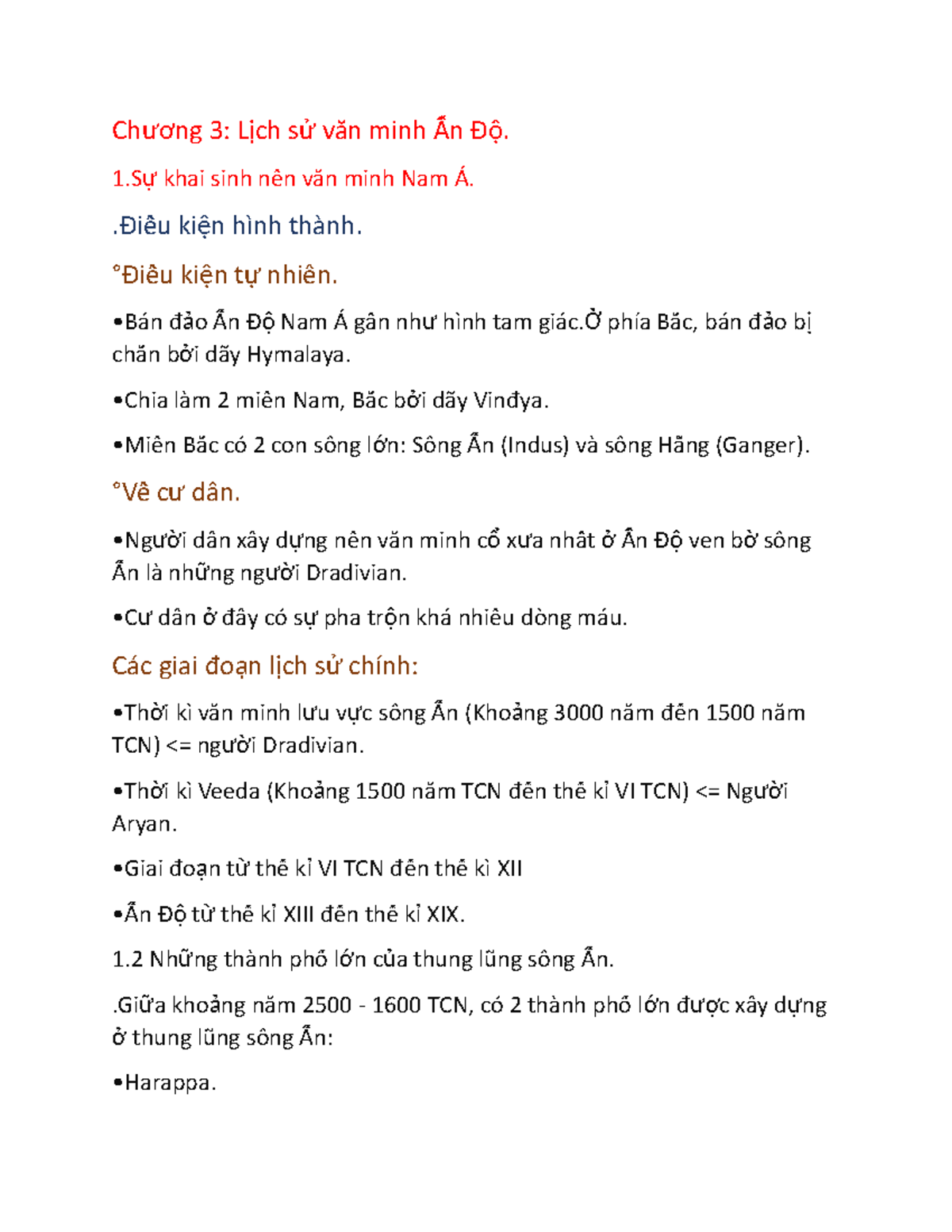 Chương 3 Lịch sử văn minh Ấn Độ - Ch ương 3: L ch s ị ử văn minh ẤẤn Đ .ộ 1 ựkhai sinh nềền văn ...
