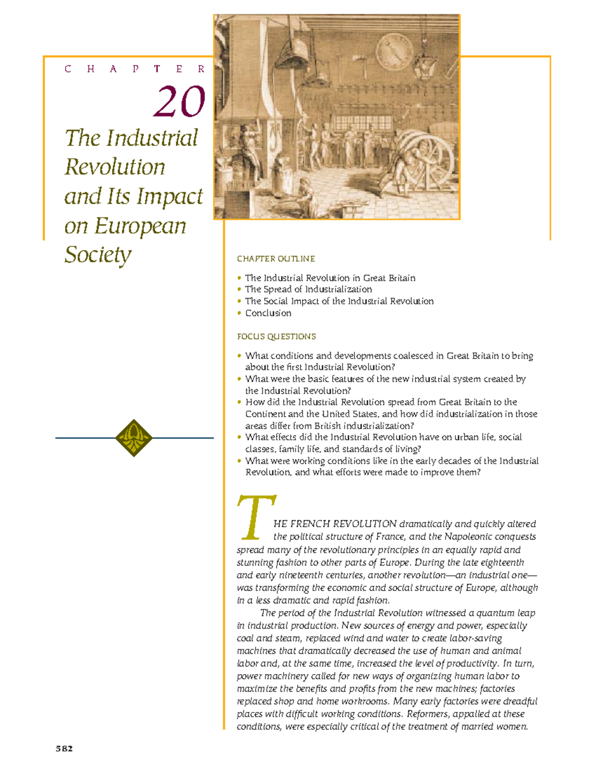 20-Industrial-Rev - must read - 582 C H A P T E R 20 The Industrial Revolution and Its Impact on ...