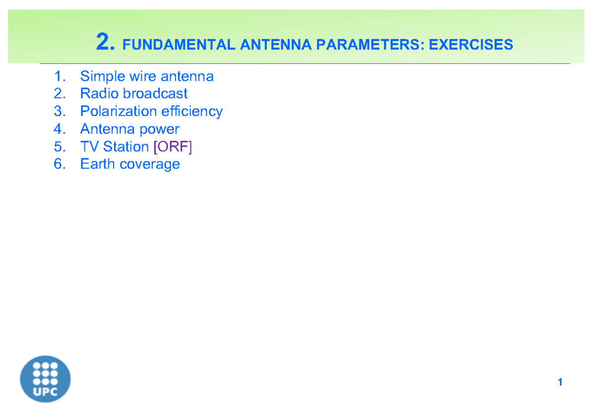 Exercicis Tema 2 any 2020 - Sistemes d'RF - UPC - Studocu