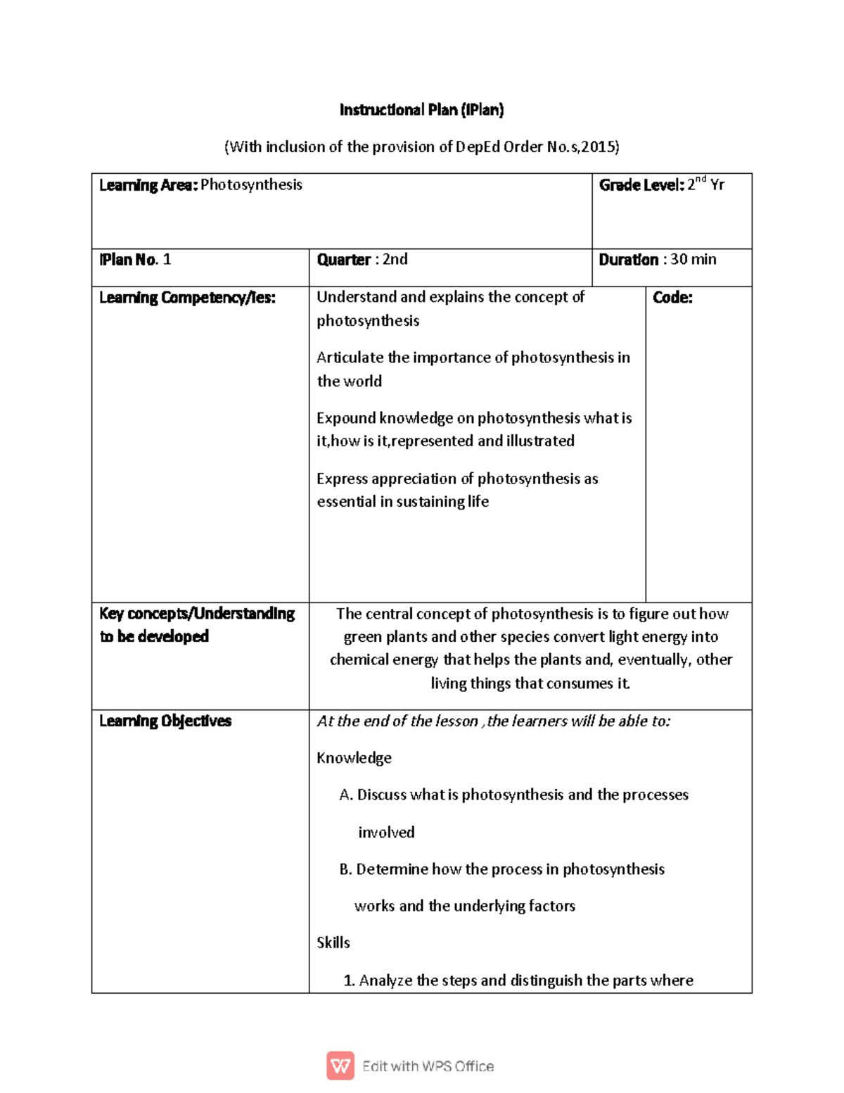 Demo Lesson Plan - InstructionalPlan(iPlan ...