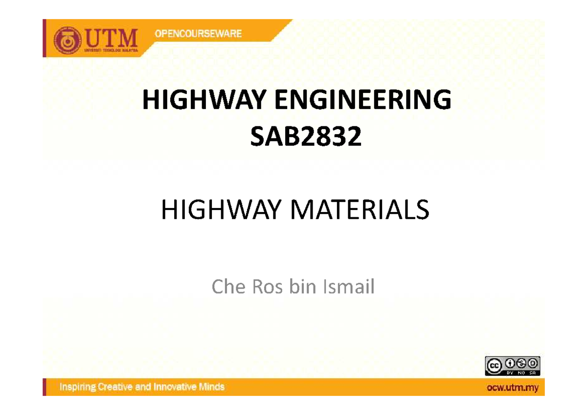 CH1 Highway Material - HIGHWAY MATERIALS HIGHWAY ENGINEERING SAB ...