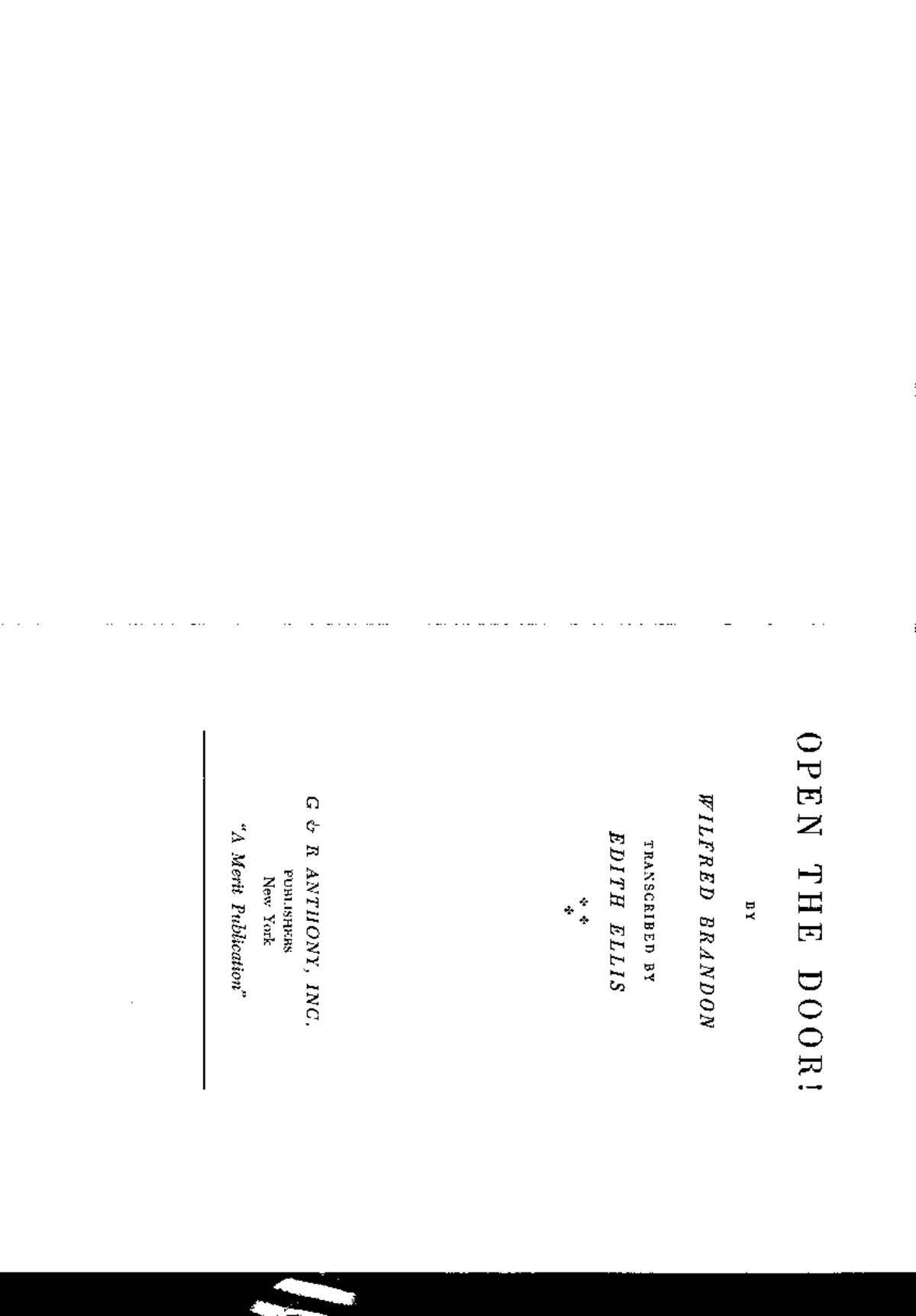 Brandon-wilfred-open-the-door-pdf compress - OPEN THE DOOR! WILFRED BRANDON TRANSCRIBED EDITH ...