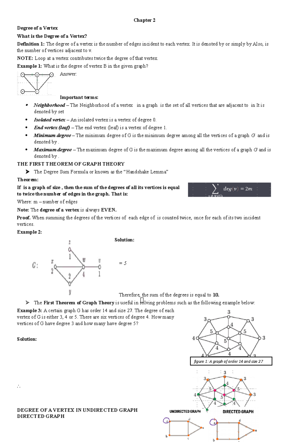 GT-Reviewer - Graph Theory reviewer - Chapter 2 Degree of a Vertex What ...