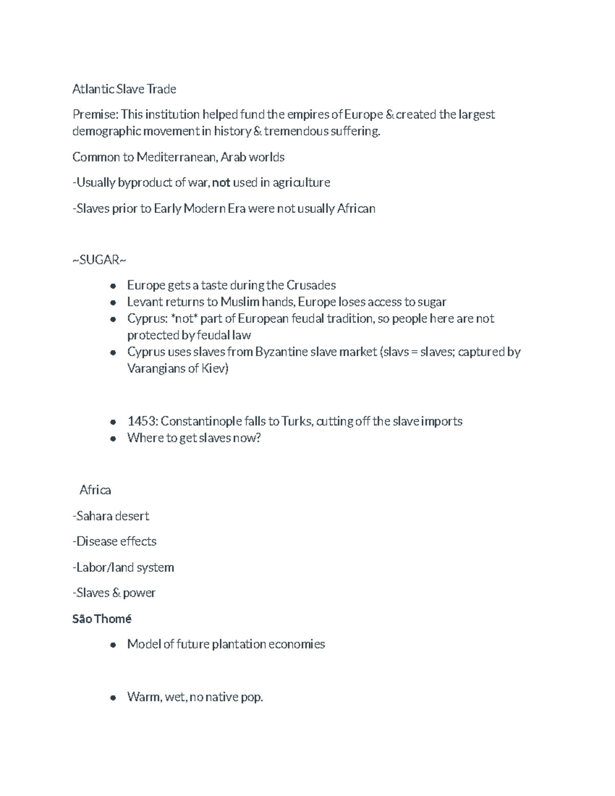 Slavery - Atlantic Slave Trade Premise: This institution helped fund ...