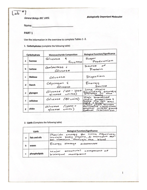 Lab #6 Cell Membrane Structure & Function - BSC 1005L - Studocu