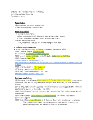 Food Regulations - The laws on food and safety of food - CFS210: Intro ...