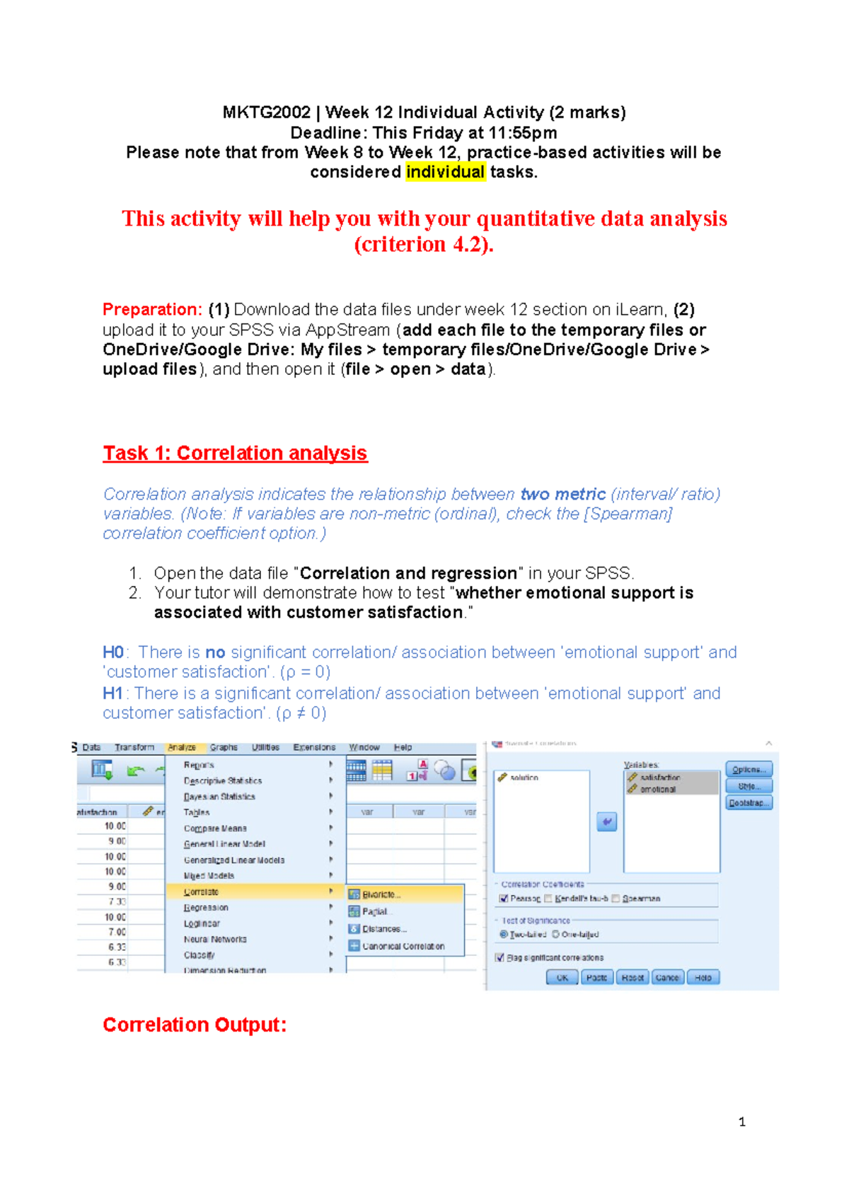 MKTG2002-Week 12 SPSS individual activity (2024 S2) V2 - MKTG2002 - MQ ...