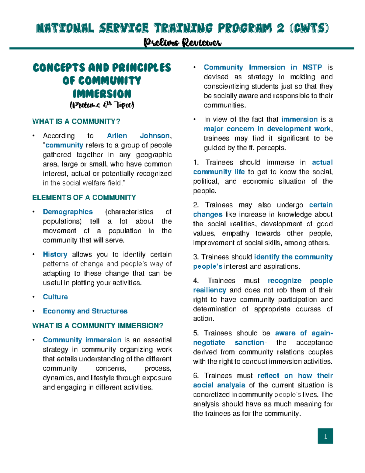 1- Prelims- Lesson-4 Concepts-AND- Principles-OF- Community- Immersion ...