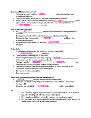 Student portfolio - Professor: Janeia Vorderkunz Textbook: Assessing ...