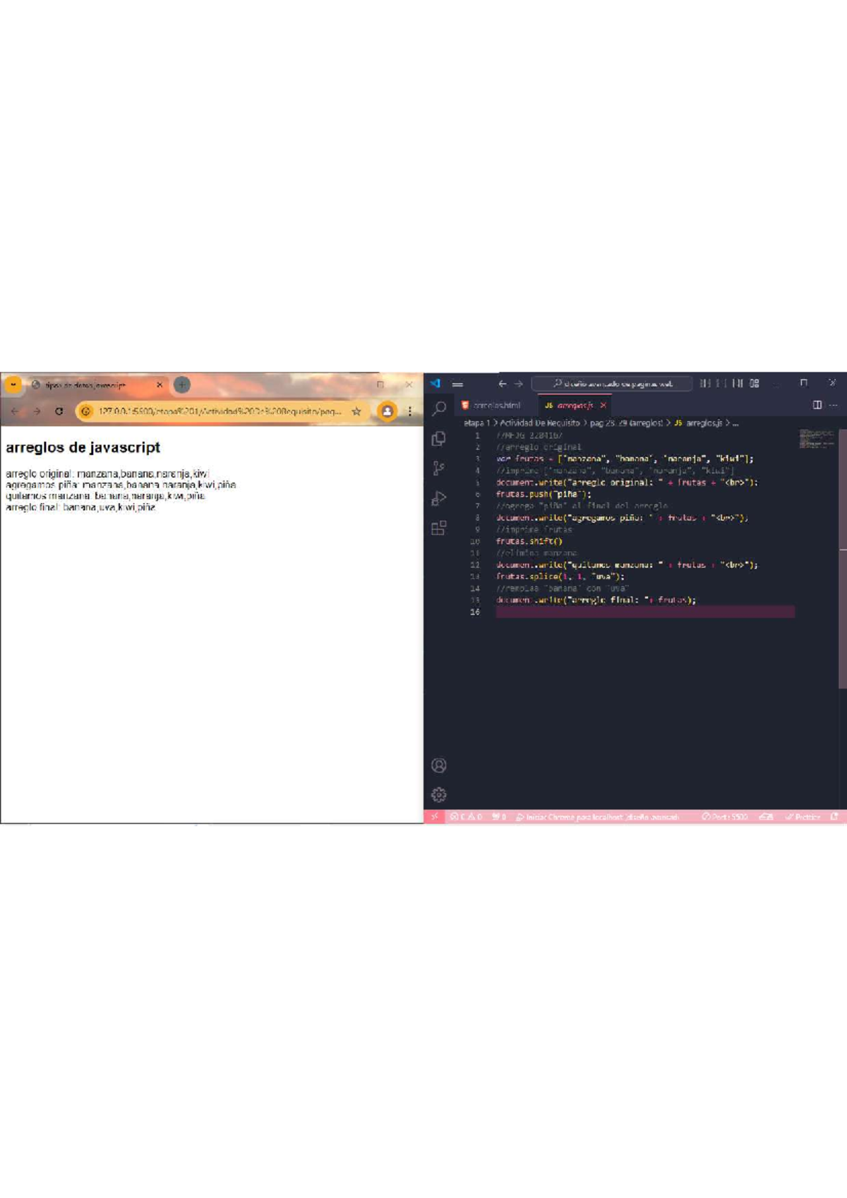 Arreglos - tipos de datos javascript diseno avancado de paginas web II 08 X arreglos e JS ...