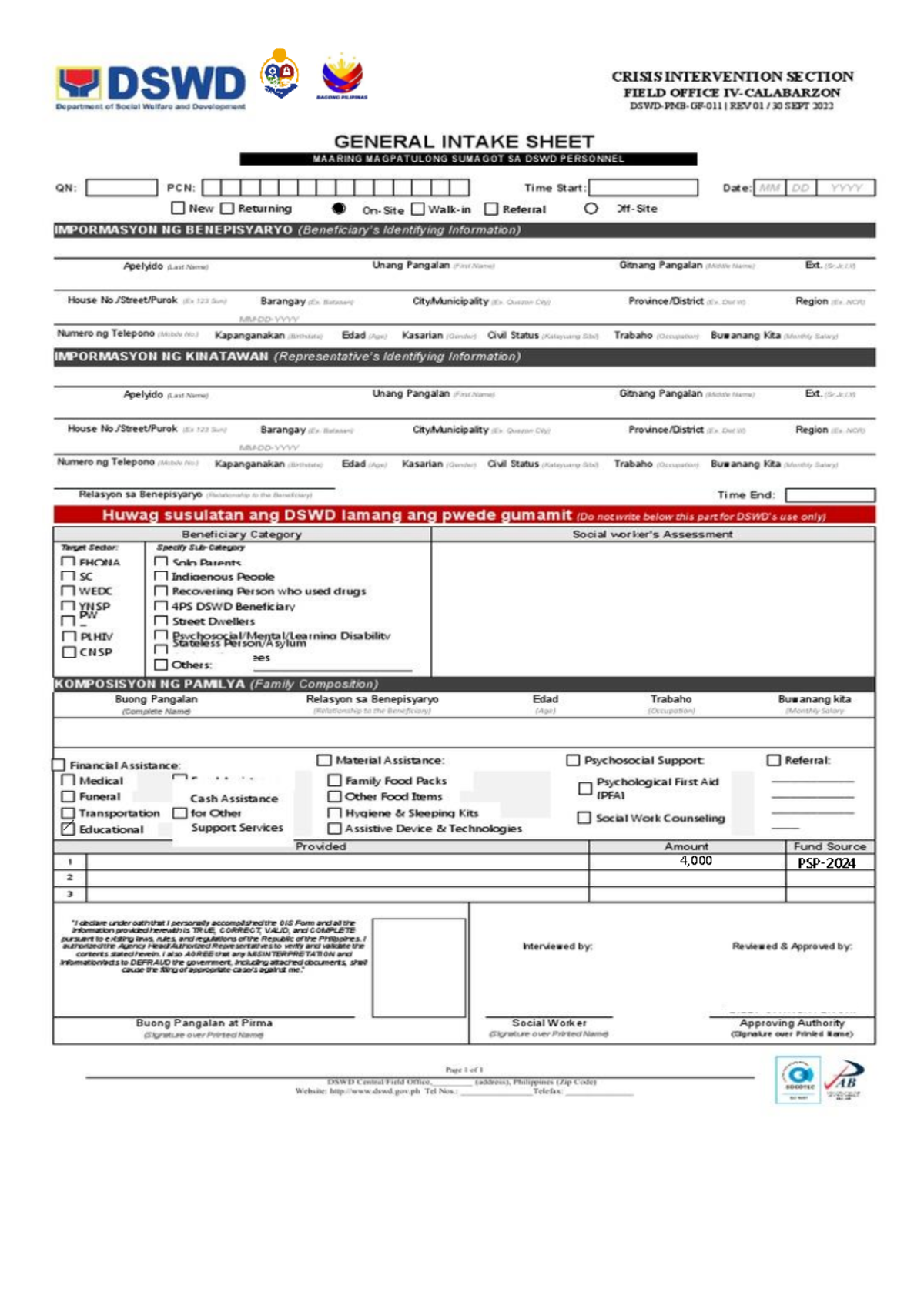 EDUC Assistance - Bachelor of Elementary Education - 4,000 PSP- - Studocu