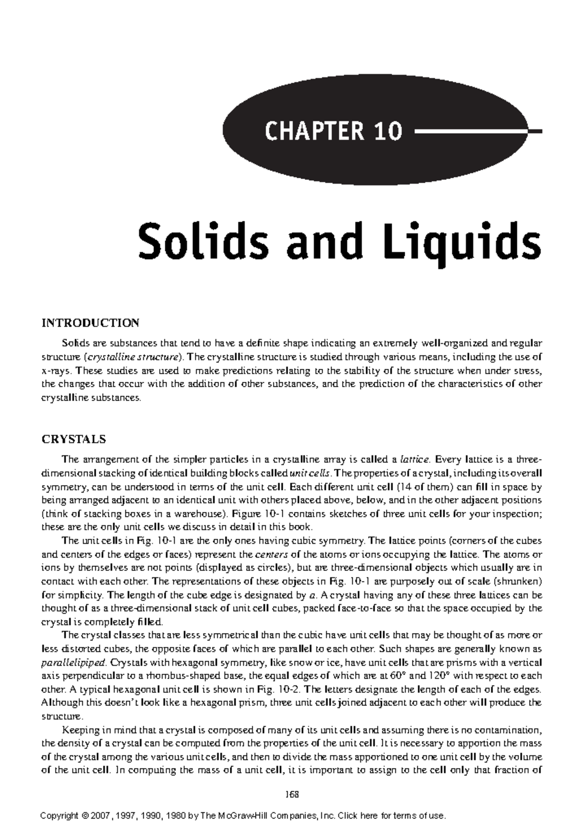 Applied Chemistry 10 - Solids and Liquids - CHAPTER 10 Solids and ...