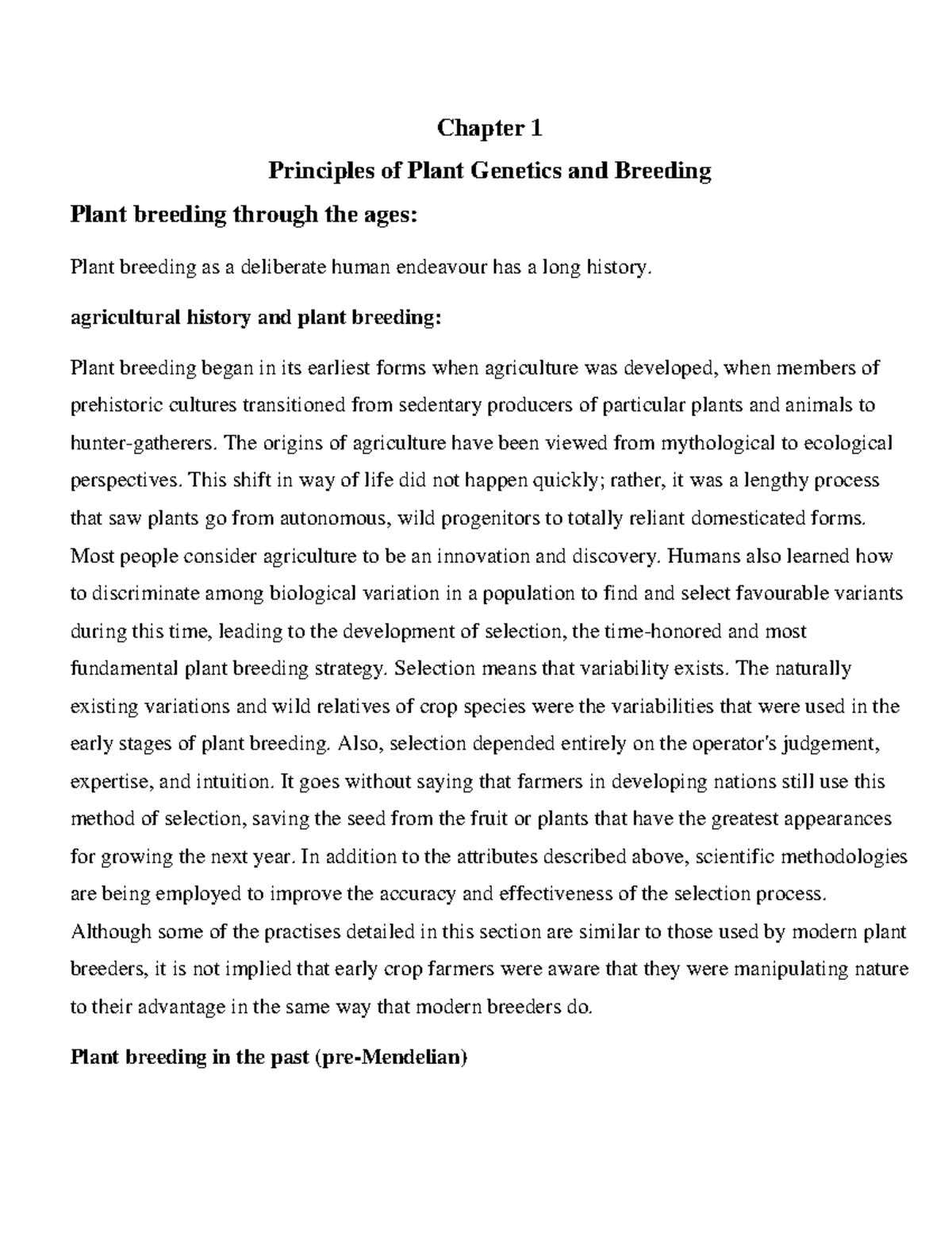 Principles of plant genetics and breeding 3 - Chapter 1 Principles of ...