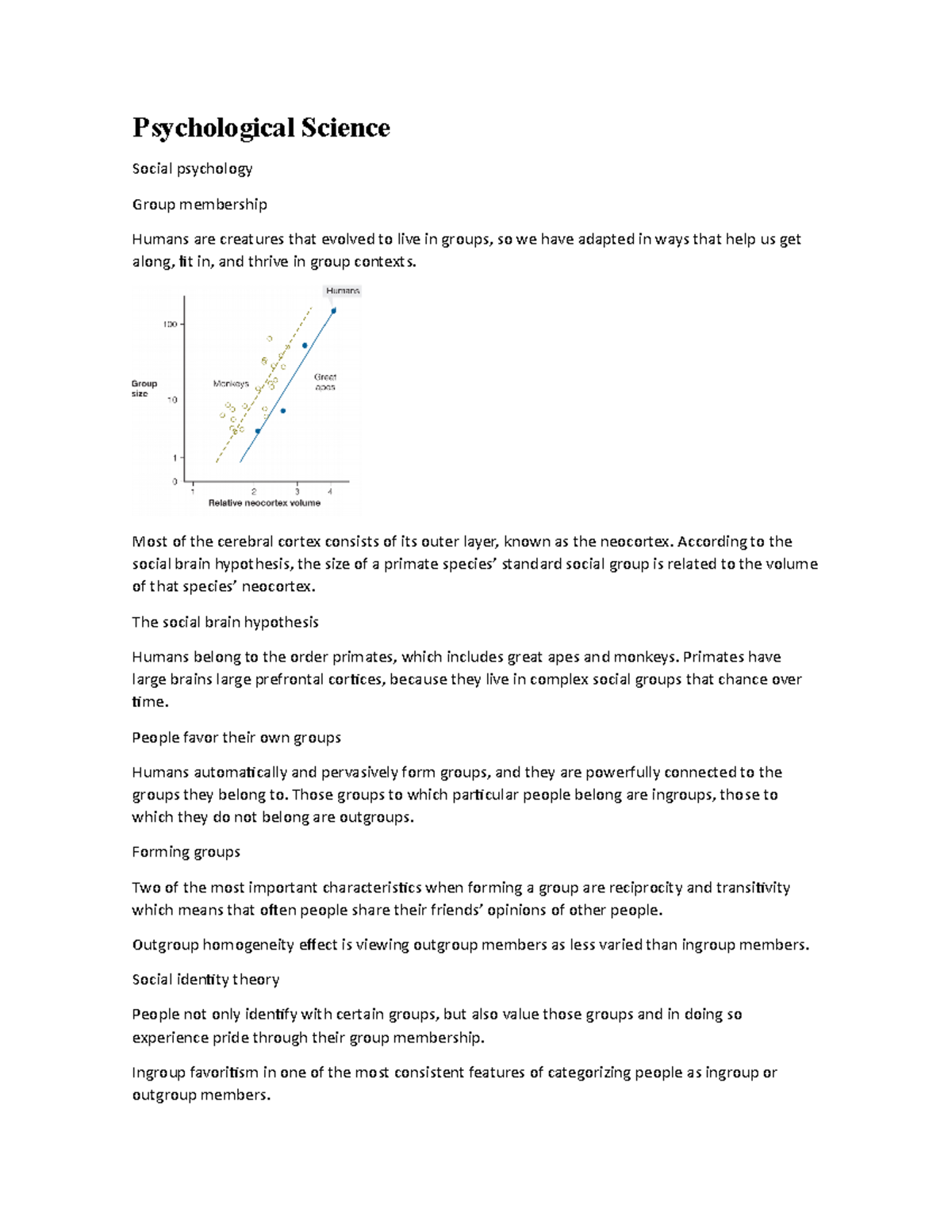 Social psychology - Psychological Science Social psychology Group ...