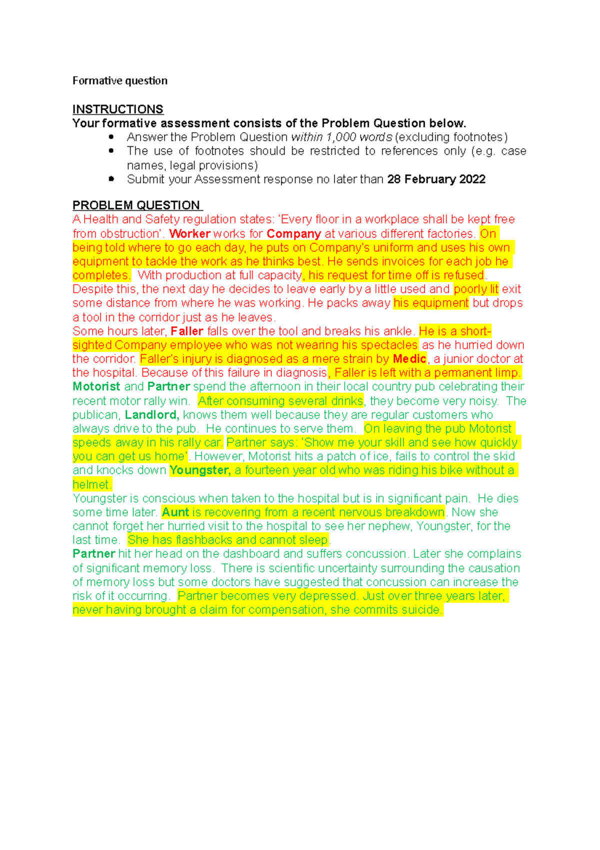 Formative Question - Formative question INSTRUCTIONS Your formative ...