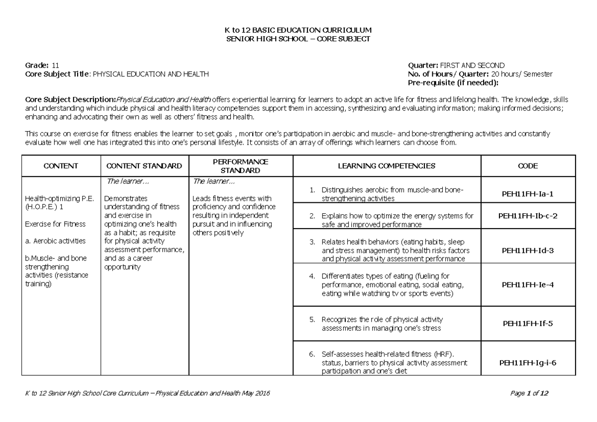 SHS-Core PE-and-Health-Curriculum Guide (DepEd) - SENIOR HIGH SCHOOL ...
