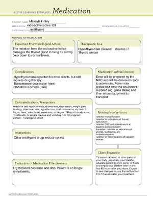 Blank Medication ALT incretin mimetics - exenatide - ACTIVE LEARNING ...