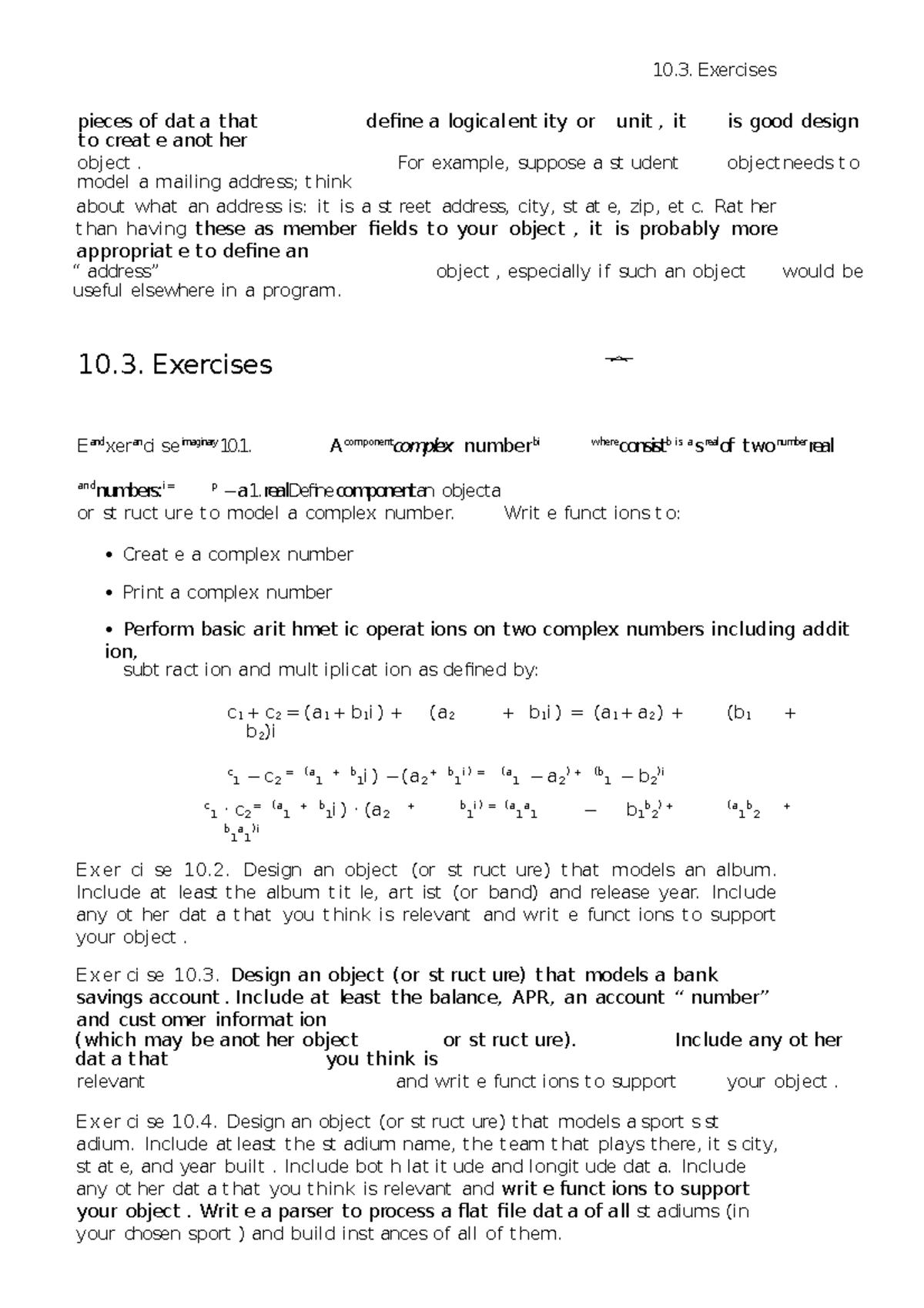 Cs115 intro to computer science(17) - Exercises pieces of dat a t hat define a logical ent ity ...