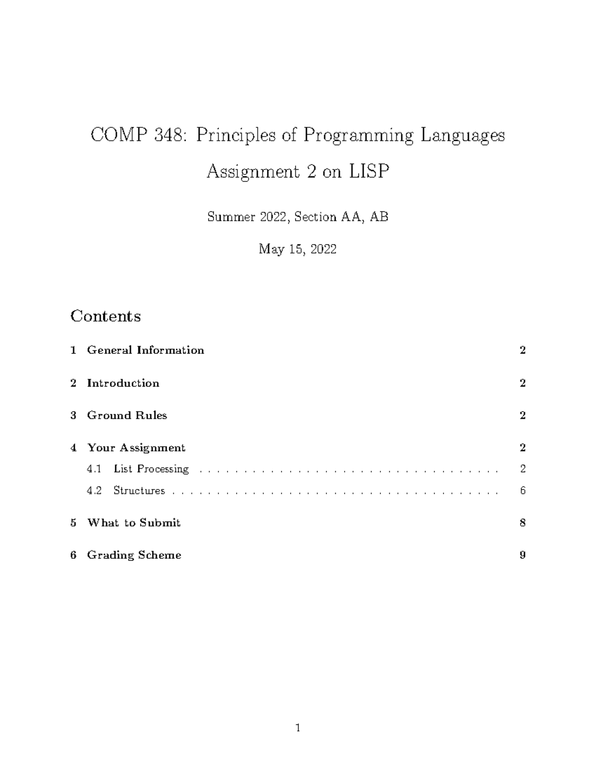 Comp348s22a02 Assignment Comp 348 Principles Of Programming Languages Assignment 2 On