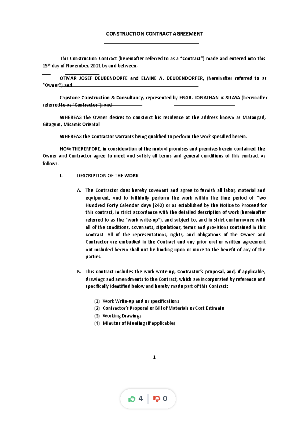 Complete-construction-contract-agreement-sample compress - CONSTRUCTION CONTRACT AGREEMENT This ...