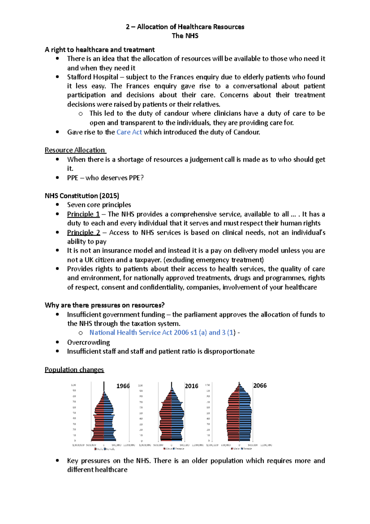 The National Health Service (NHS) - The NHS A right to healthcare and ...