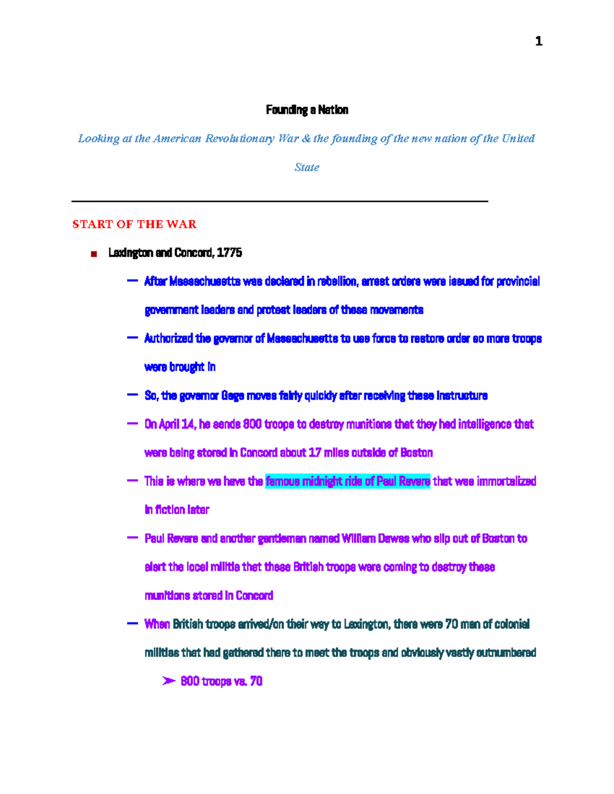 Module 7 Founding a Nation - Founding a Nation Looking at the American ...