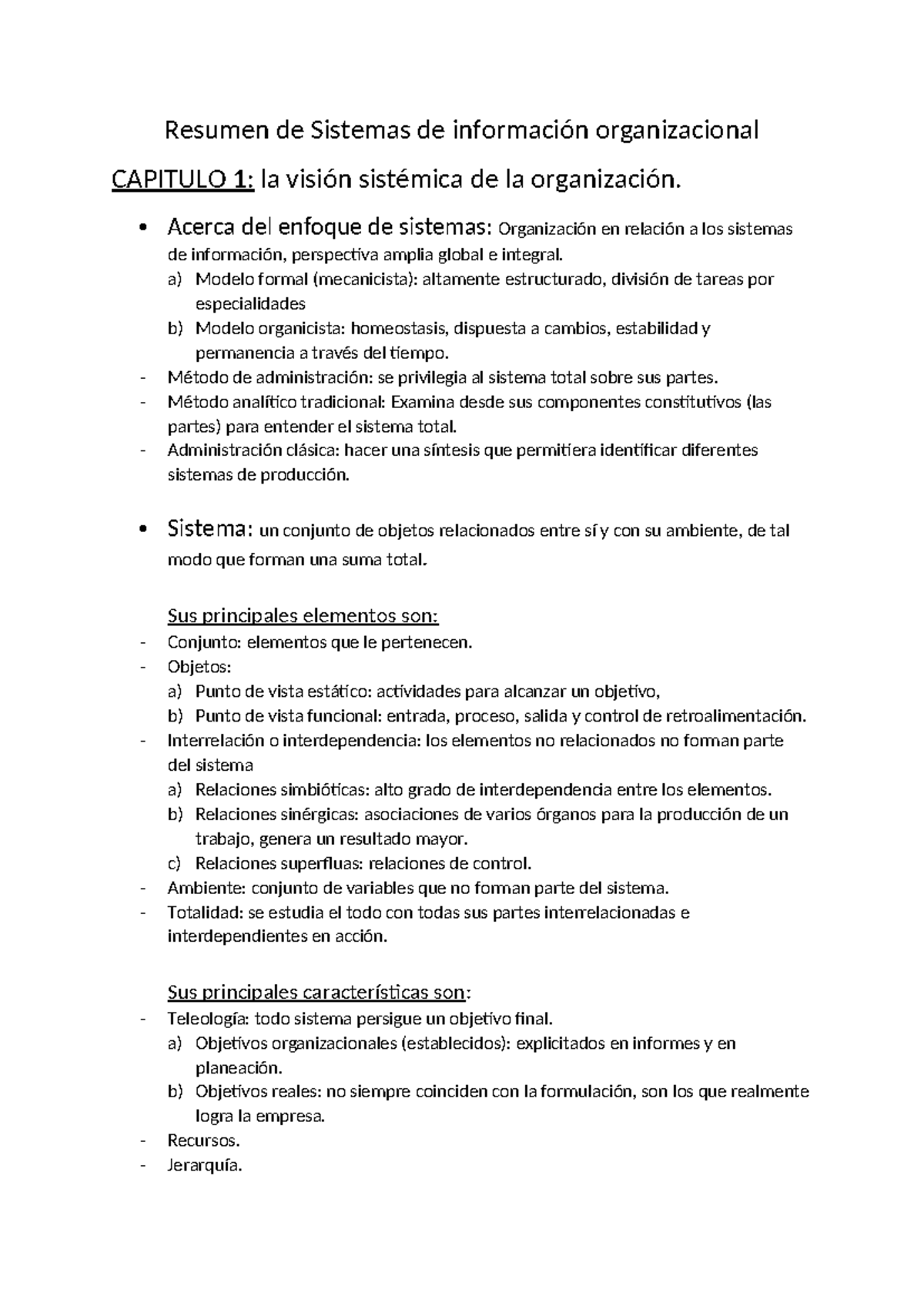 SIO MOD 1 - Resumen Sistemas de Información Organizacionales - Resumen de Sistemas de ...