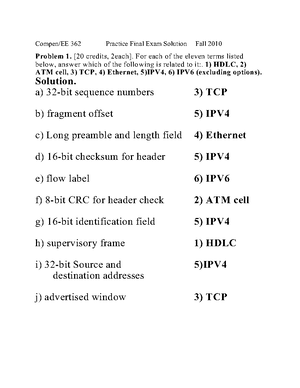 HW2 EE CMPEN 362 SP24 - Solution - HW Problem 1 A string of ASCII characters were captured when ...