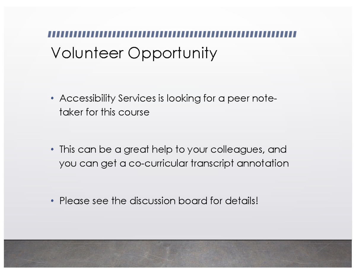 Week1-2 - Volunteer Opportunity Accessibility Services is looking for a ...