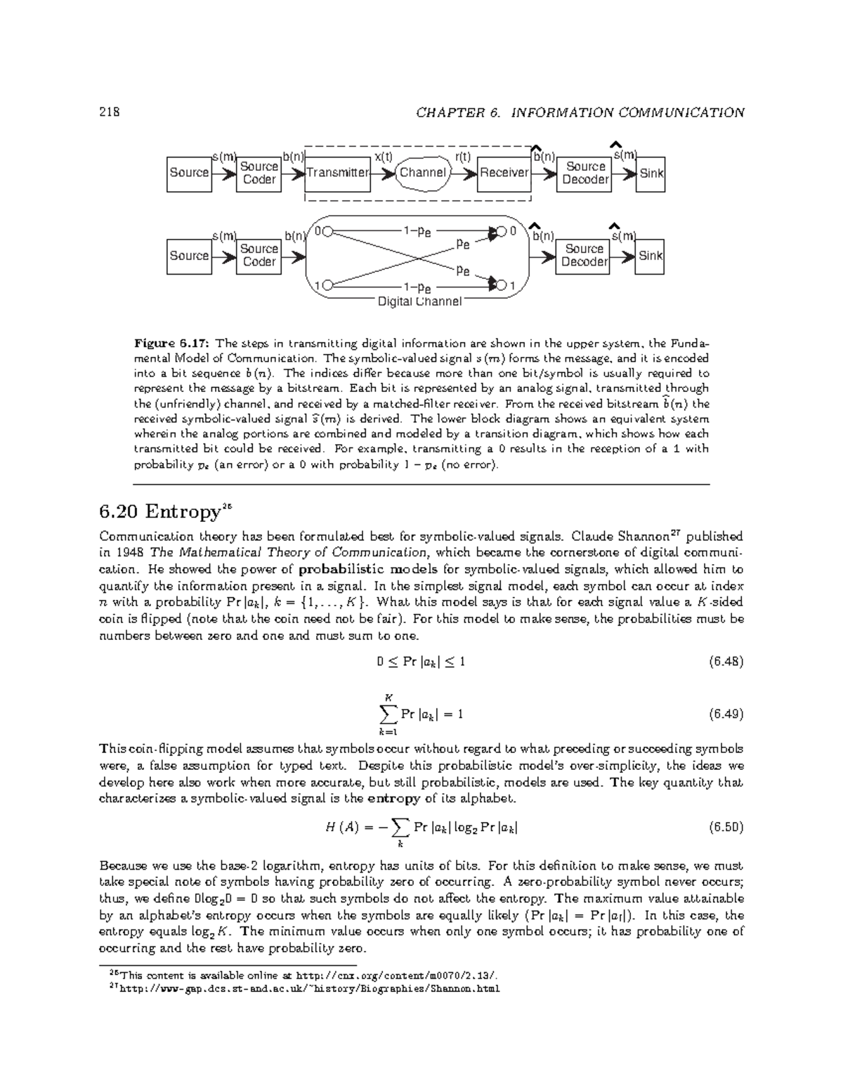 Electrical Engineering-32 - 218 CHAPTER 6. INFORMATION COMMUNICATION 0 ...