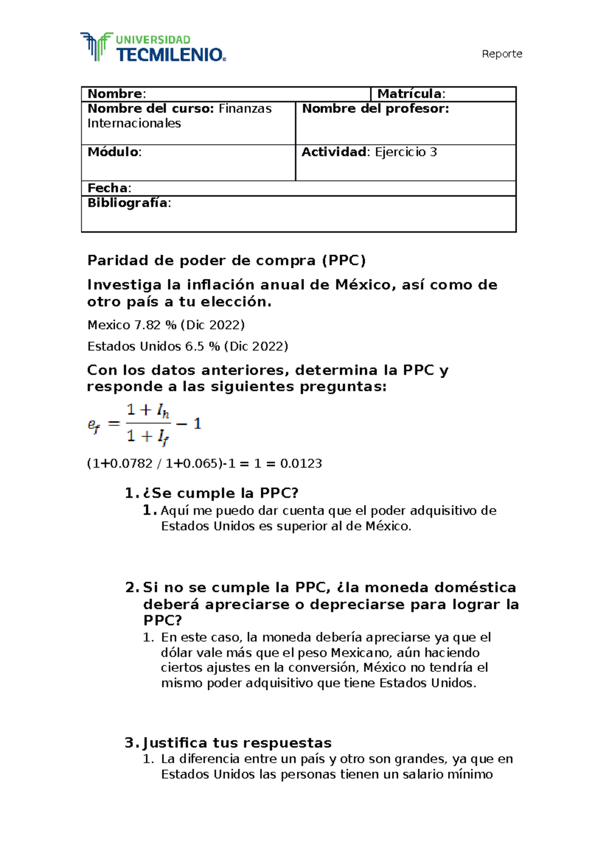 Ejercicio 3 - Paridad de poder de compra (PPC) Investiga la inflación ...