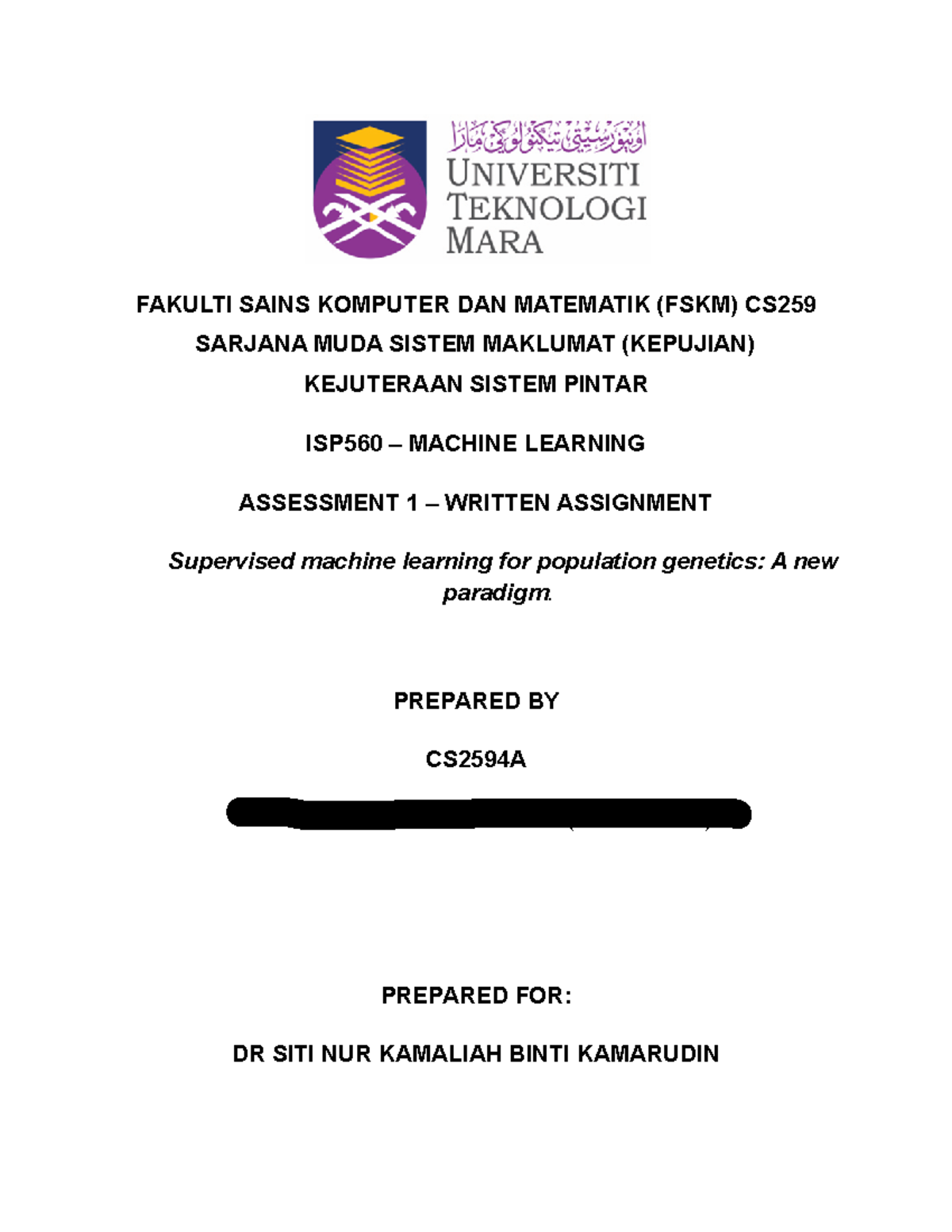 Assignment 1 Paper Review Assigment - FAKULTI SAINS KOMPUTER DAN ...