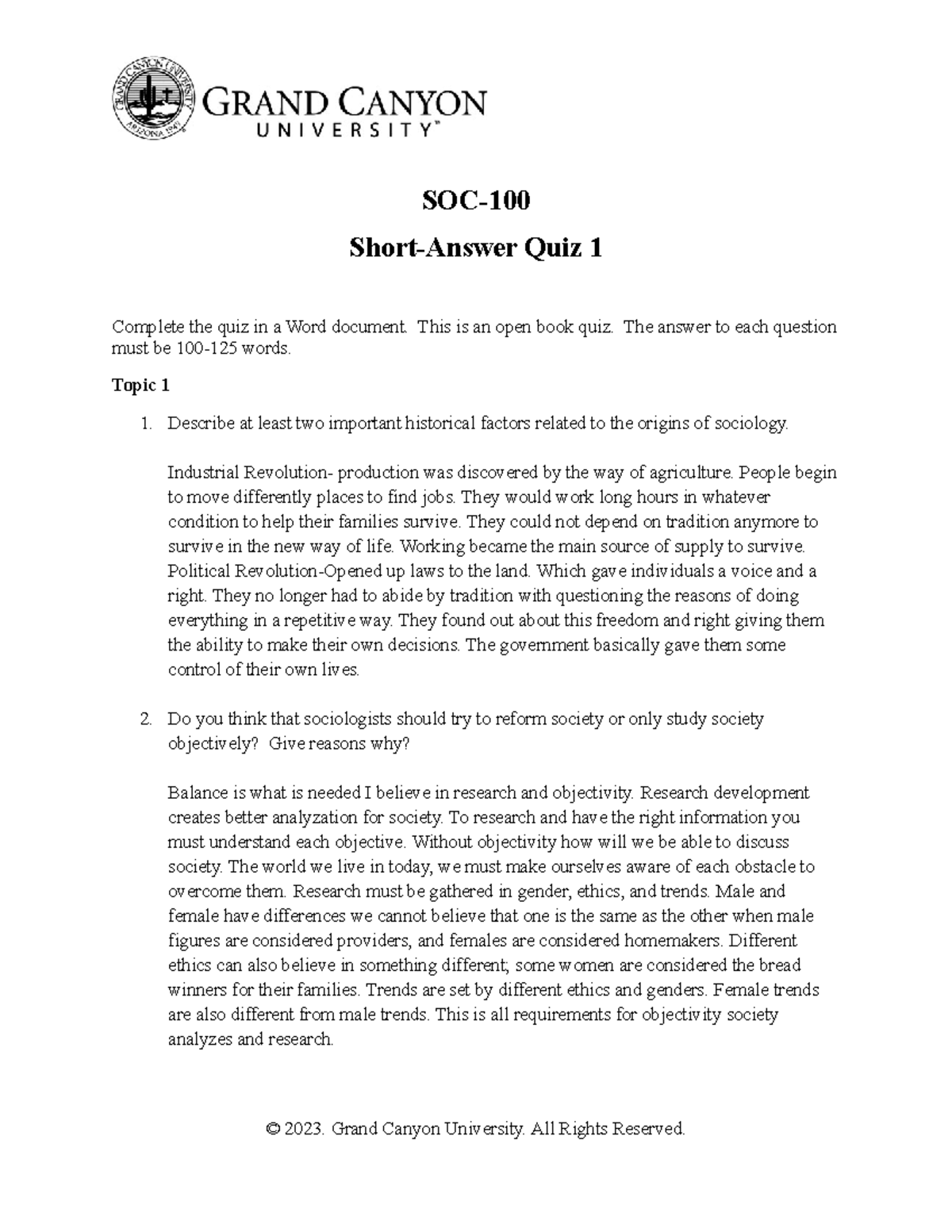 SOC-100.Short-Answer Quiz 1 1-8-18 - SOC- Short-Answer Quiz 1 Complete ...