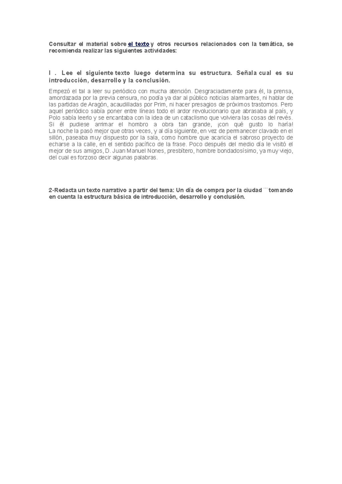 Desglosar UNA OBRA - ergergege - Consultar el material sobre el texto y ...