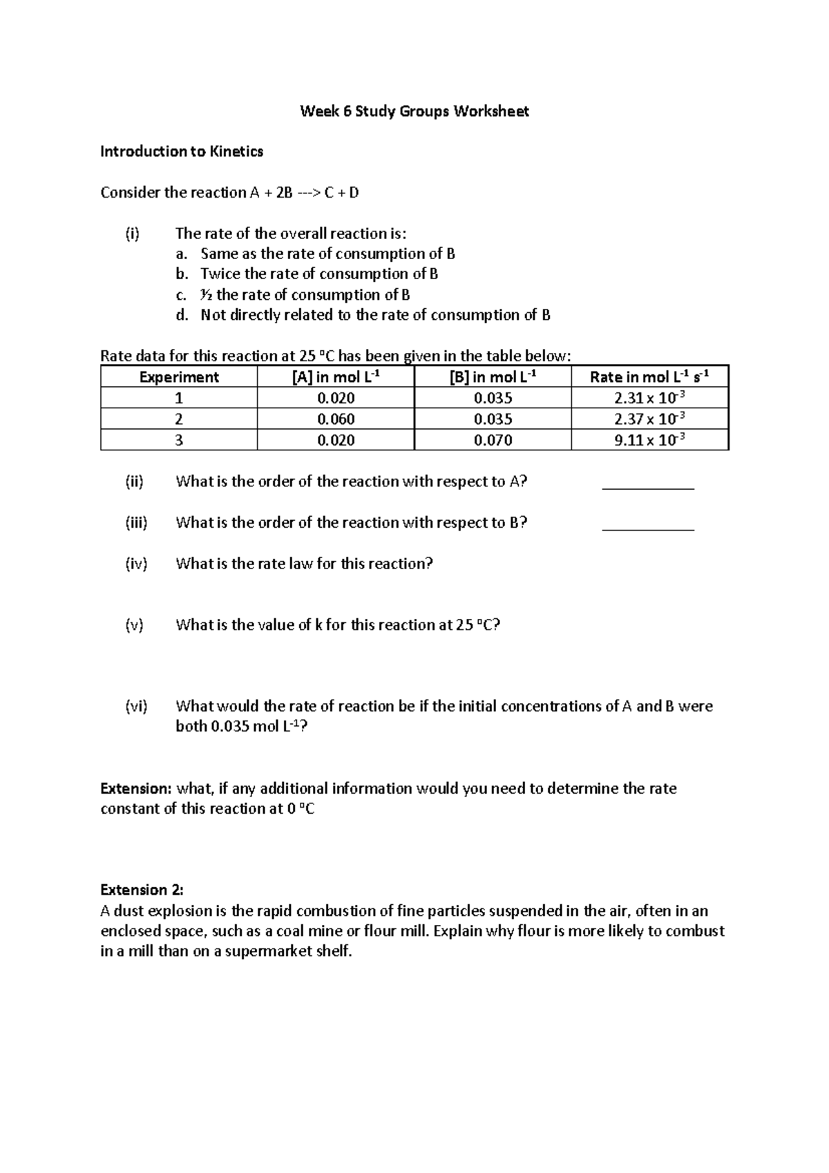 Week 6 Study Groups Worksheet - Week 6 Study Groups Worksheet ...
