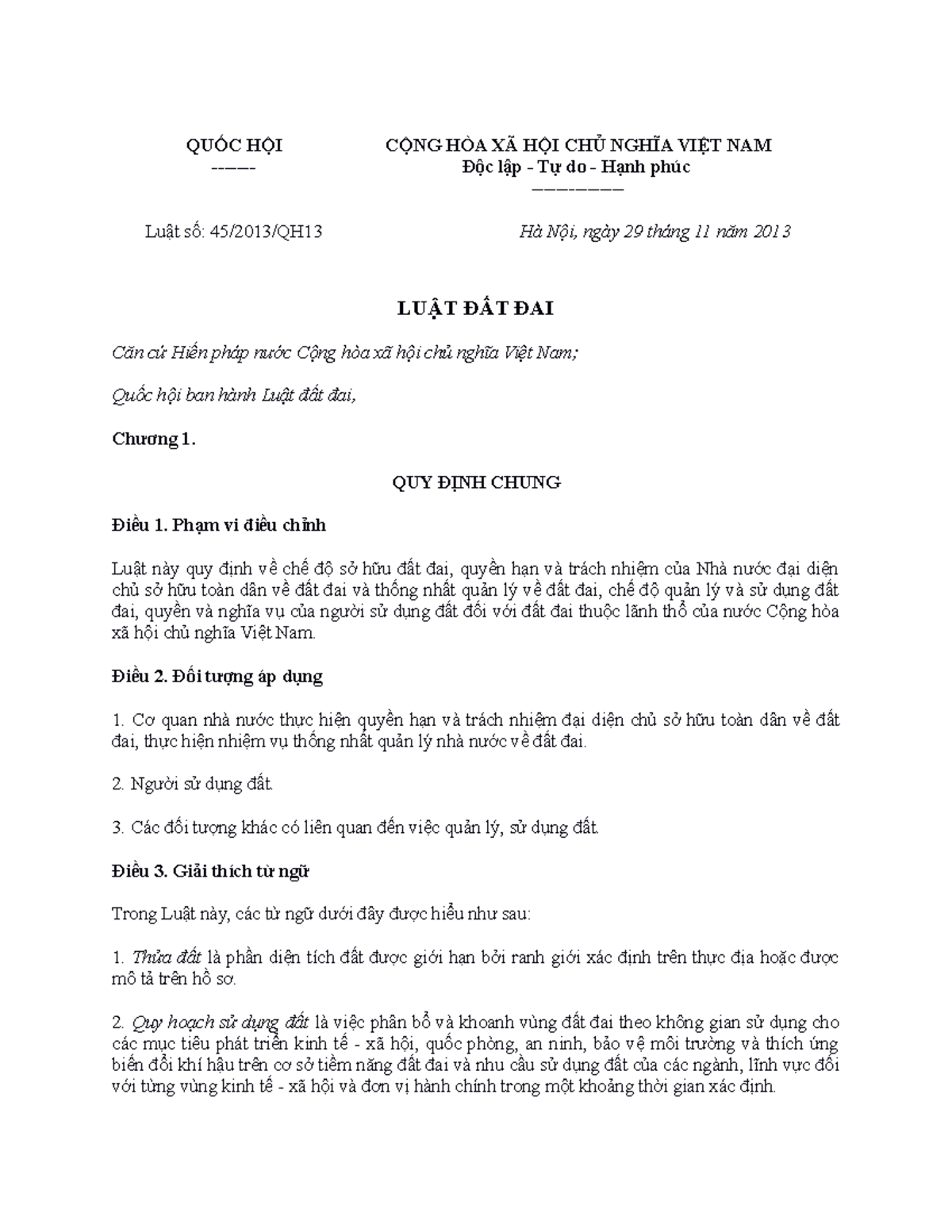 Luat-dat-dai - luat dat dai 2023 - QUỐC HỘI - CỘNG HÒA XÃ HỘI CHỦ NGHĨA ...