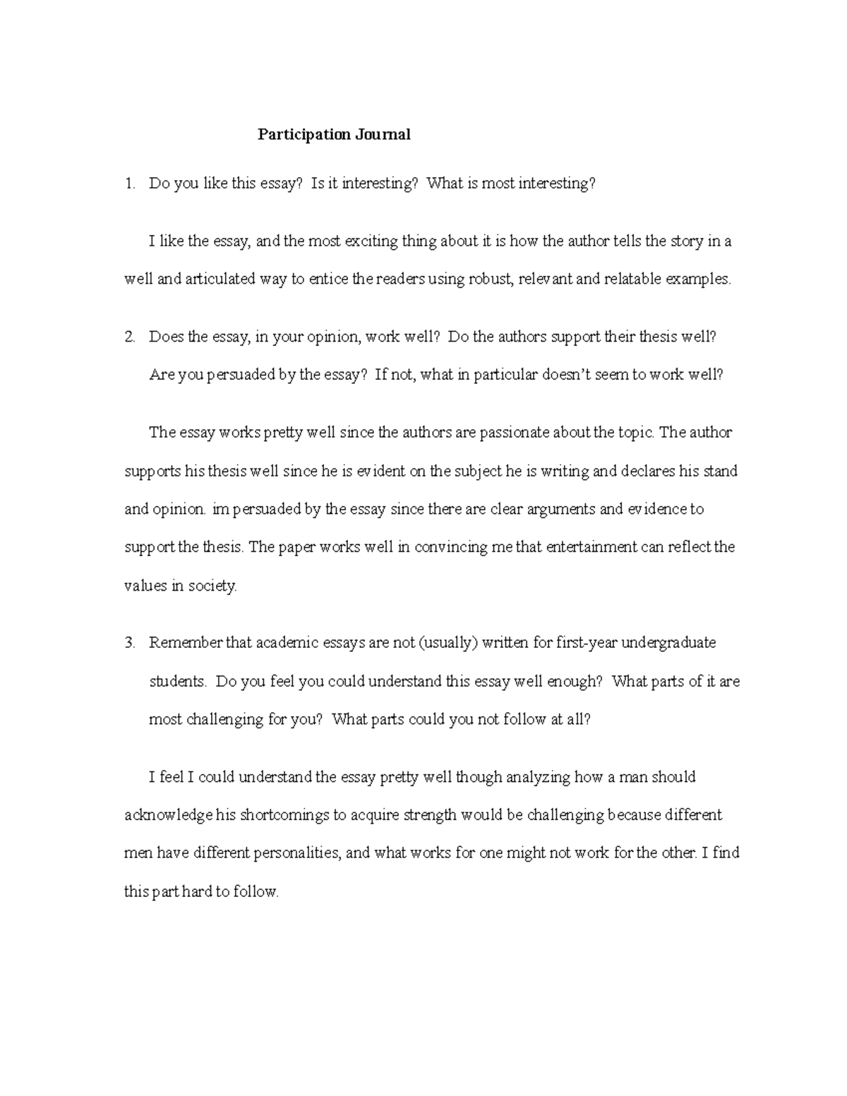 Part 2 Humanities academic essay for the university - Do you like this ...