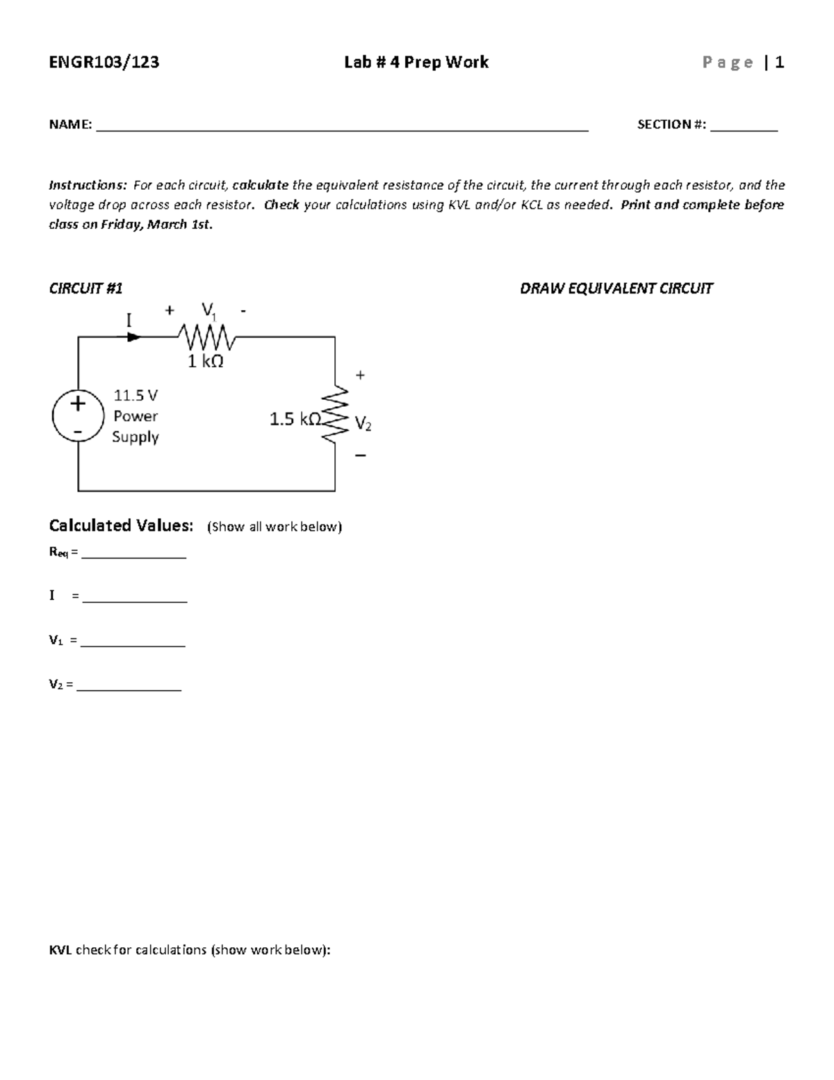 Lab 4 - Pre Lab Work - NAME