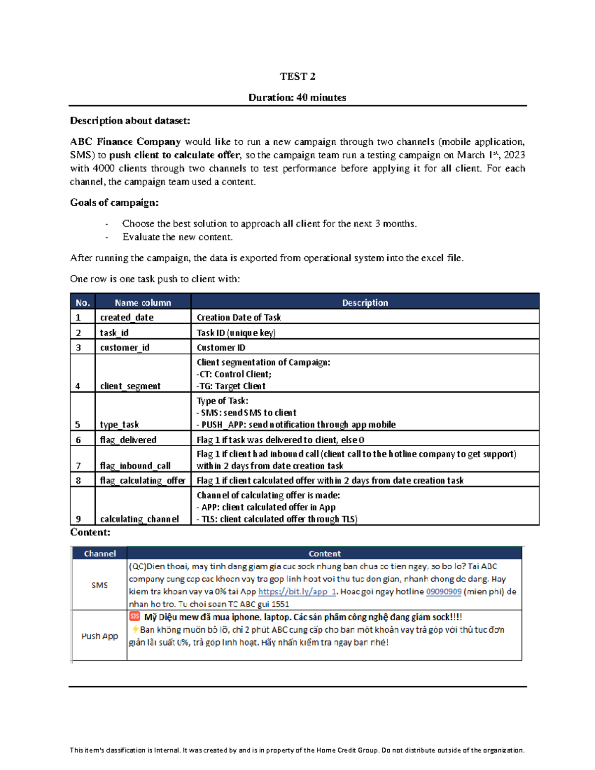 Đề tài - Assigments - This item's classification is Internal. It was ...