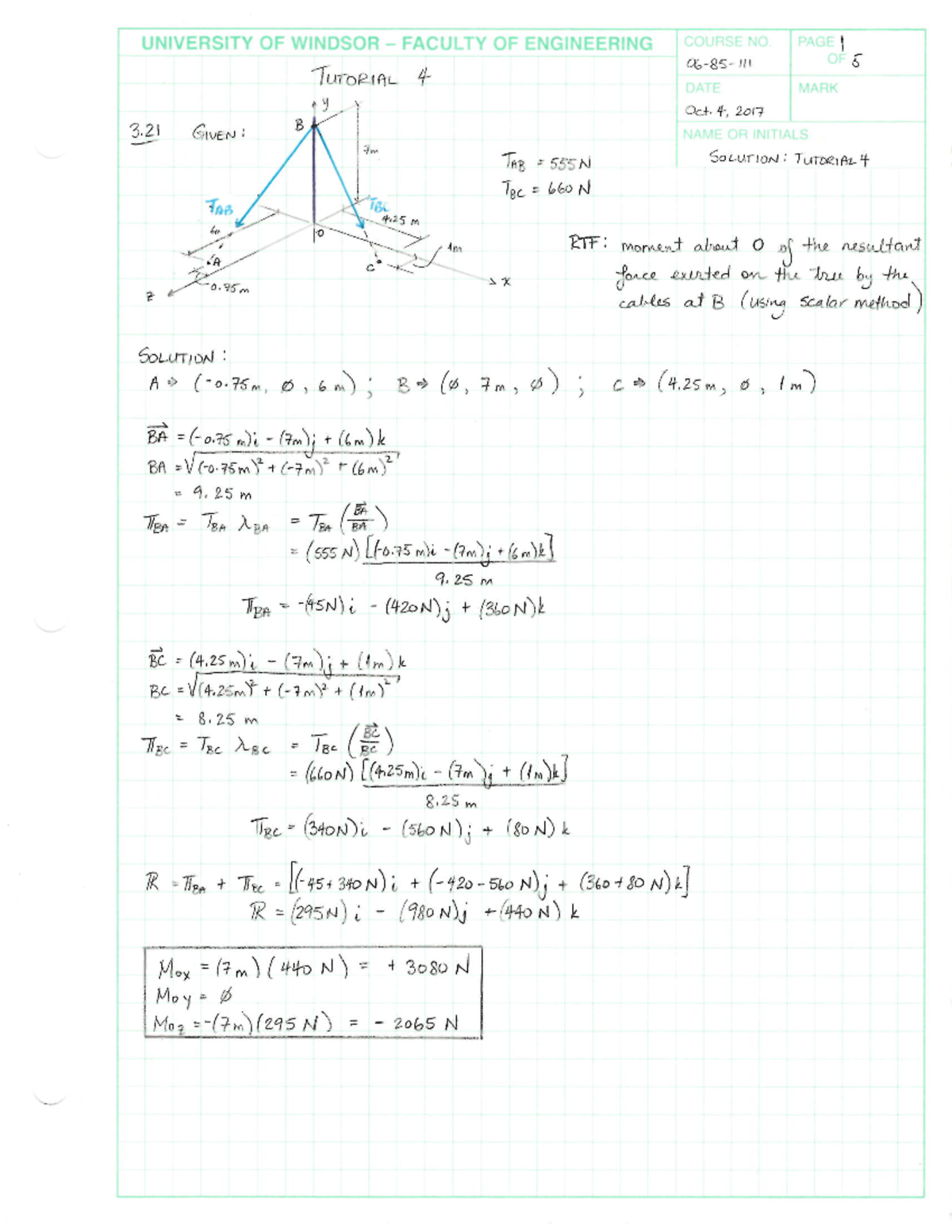 Tutorial 4 Solution - 87 351 - Studocu