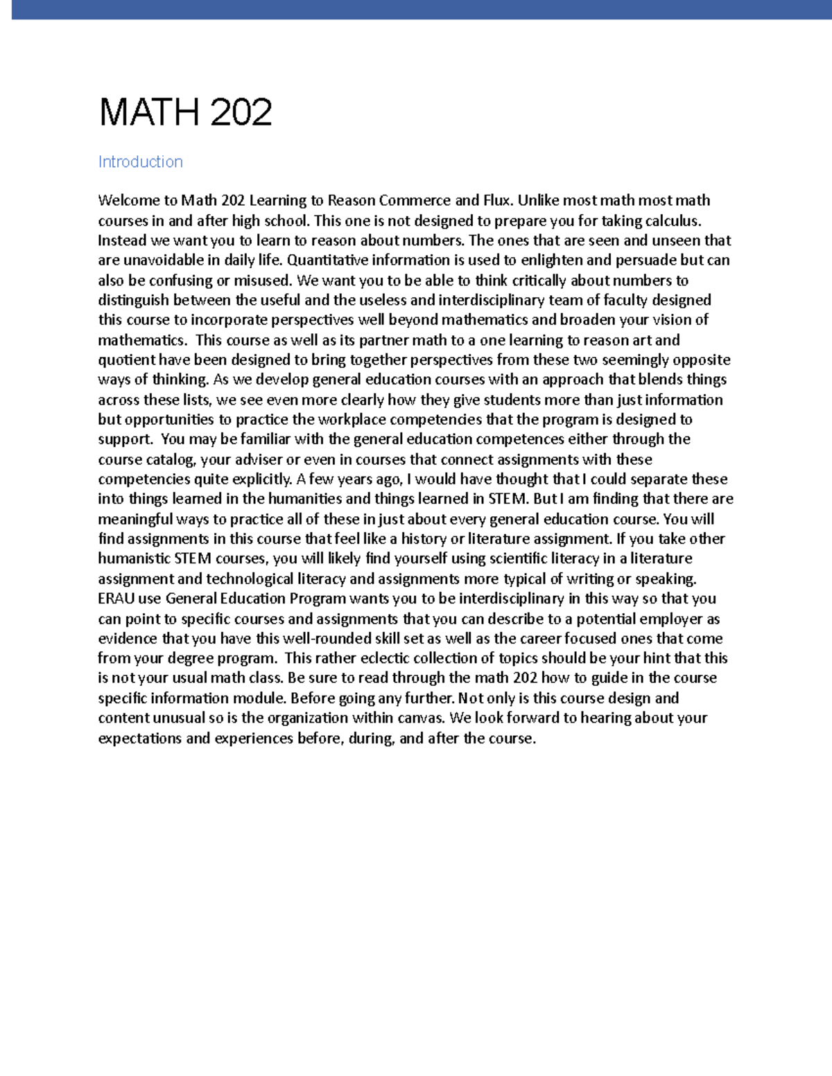 MATH 202 Introduction part 2 - MATH 202 Introduction Welcome to Math ...