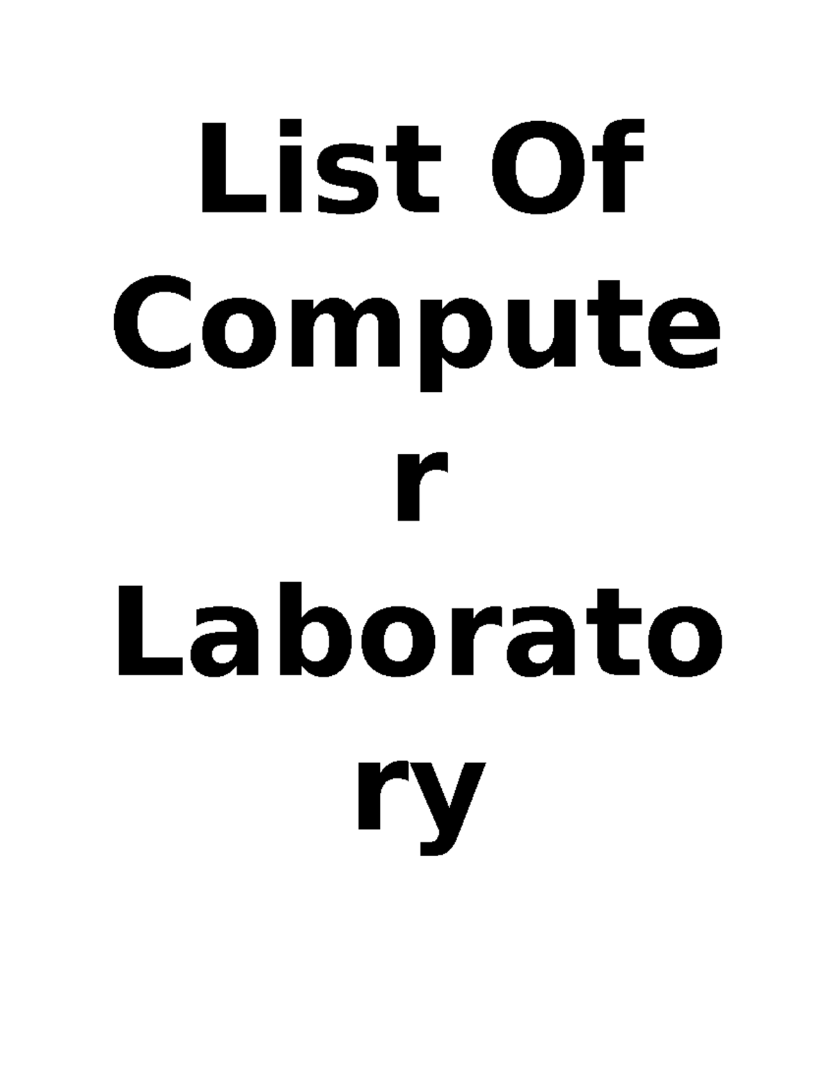 List-Of-Computer-Laboratory-Activities-in-Comp-11 - Living in the IT ...