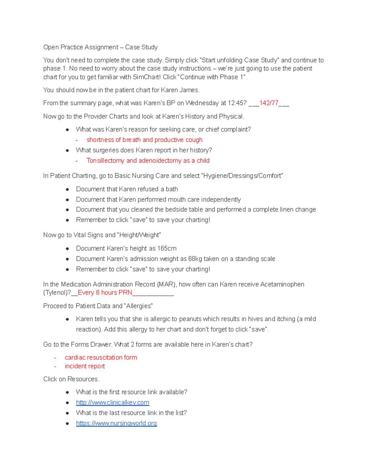 Case Study - homework - Open Practice Assignment – Case Study You don’t ...